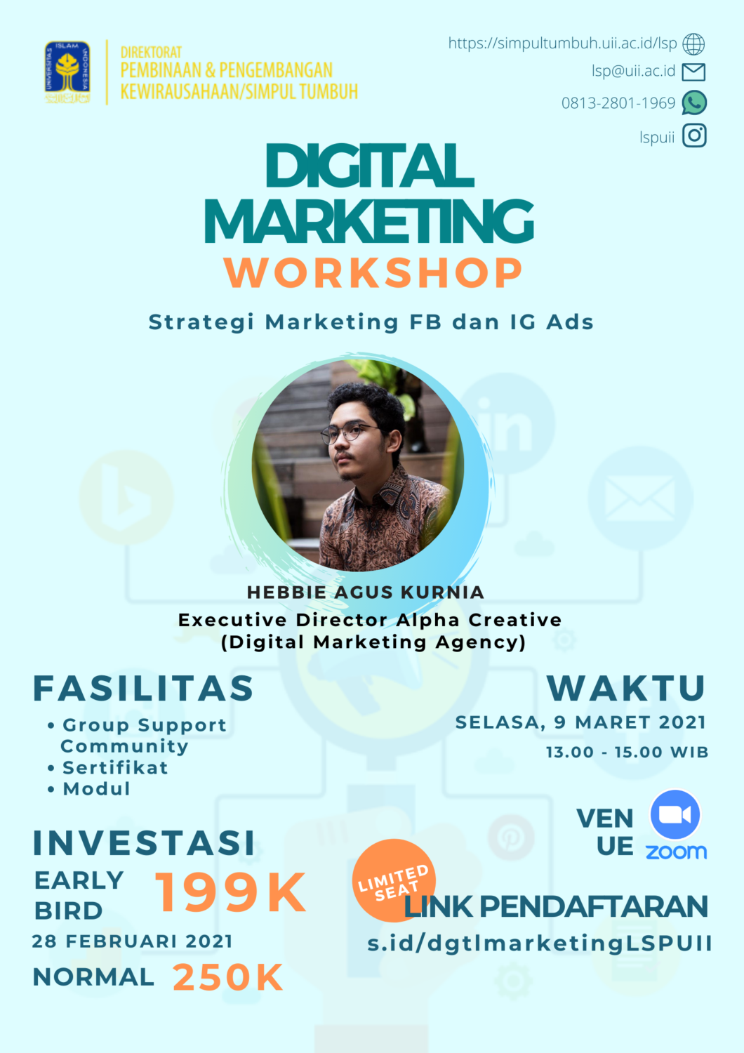 WORKSHOP DIGITAL MARKETING MELALUI SOSIAL MEDIA - Direktorat Simpul Tumbuh UII