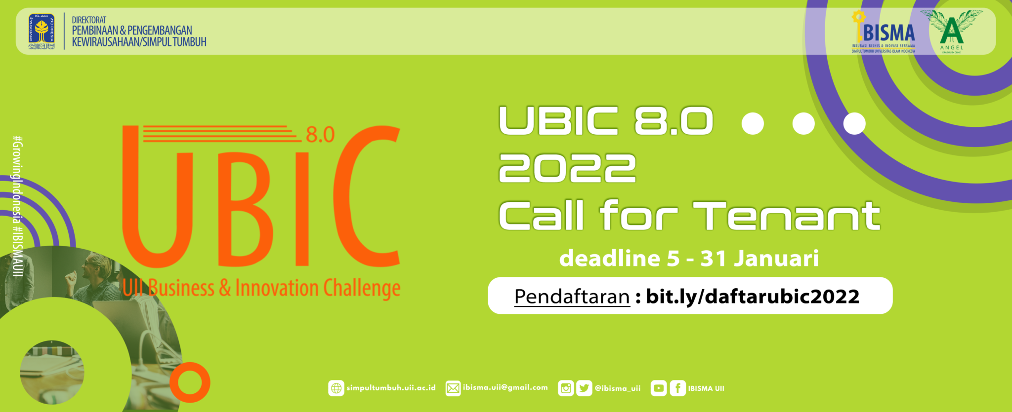 Program Inkubasi Bisnis IBISMA 2022 “UBIC 8.0” - Direktorat Simpul Tumbuh UII